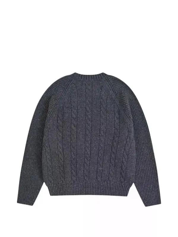 Gosha Rubchinskiy Cable-knit Flecked Wool Sweater - Grey
