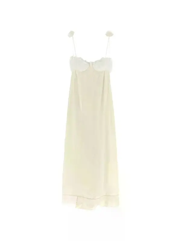 Magda Butrym Jacquard-silk Embroidered Midi Dress - White