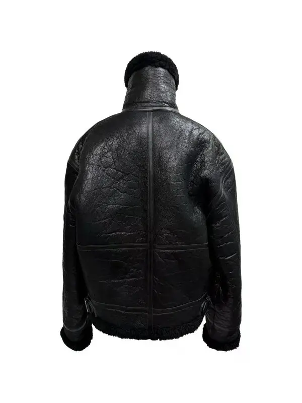 Balenciaga Crinkled Shearling-lined Jacket