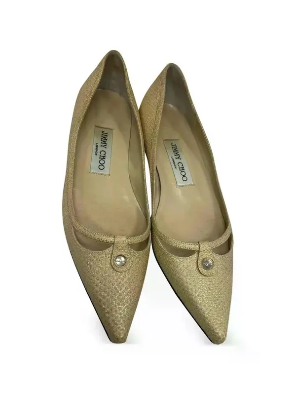 JIMMY CHOO Embellished Pointed Ballet Flats