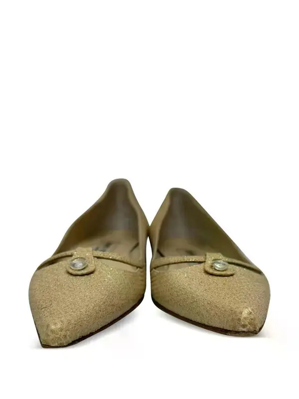 JIMMY CHOO Embellished Pointed Ballet Flats