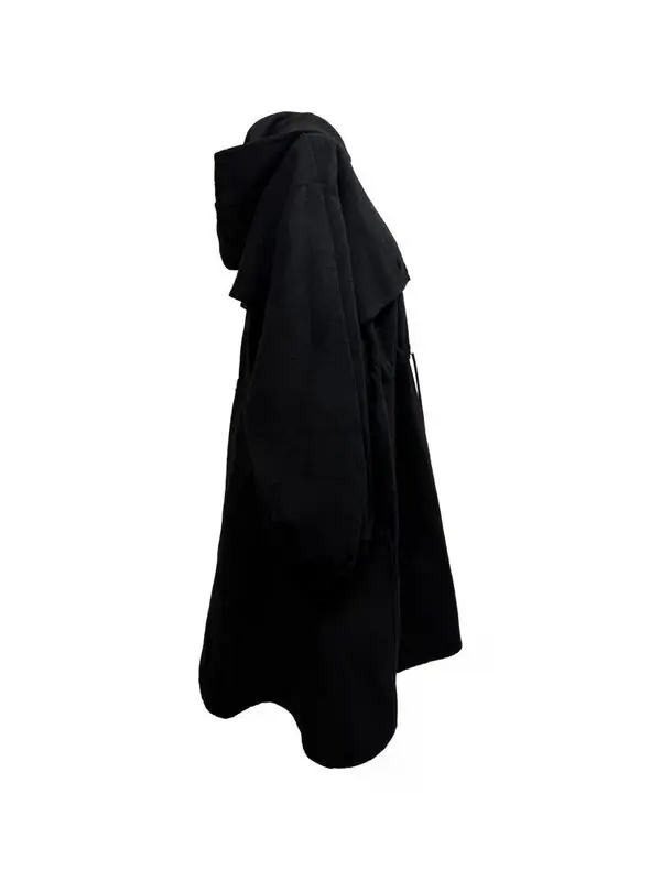 Sandro Zip-up Hooded Coat With Drawstring Waist