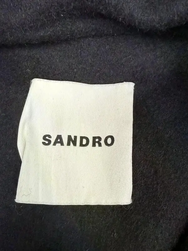 Sandro Zip-up Hooded Coat With Drawstring Waist
