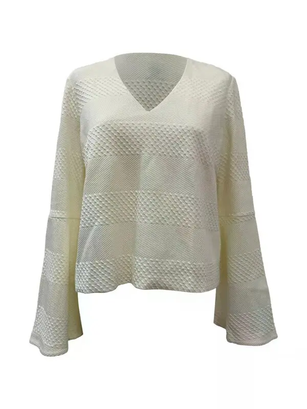 Iris & Ink Textured V-neck Top