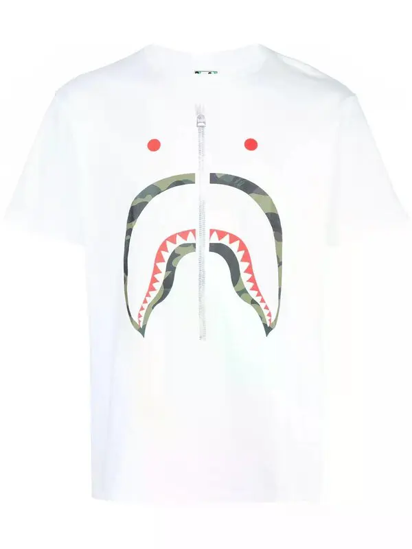 A BATHING APE Graphic Print T-shirt - White