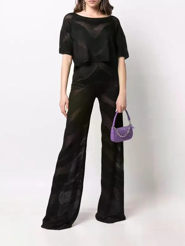 Just Cavalli Chevron-pattern Palazzo Pants