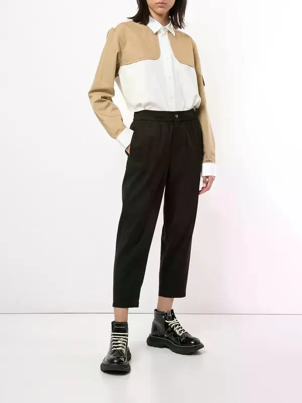 PORTS V Colour-block Utility Patch Shirt