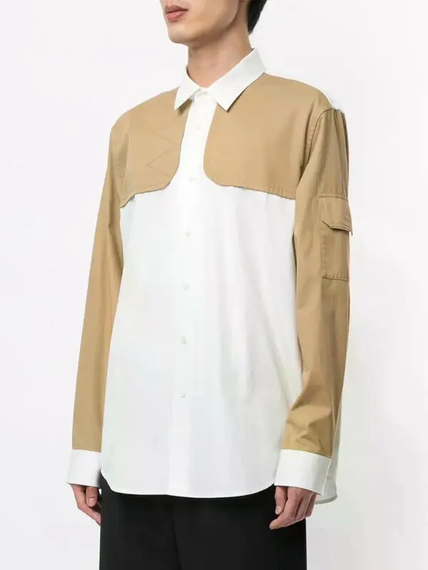 PORTS V Colour-block Utility Patch Shirt