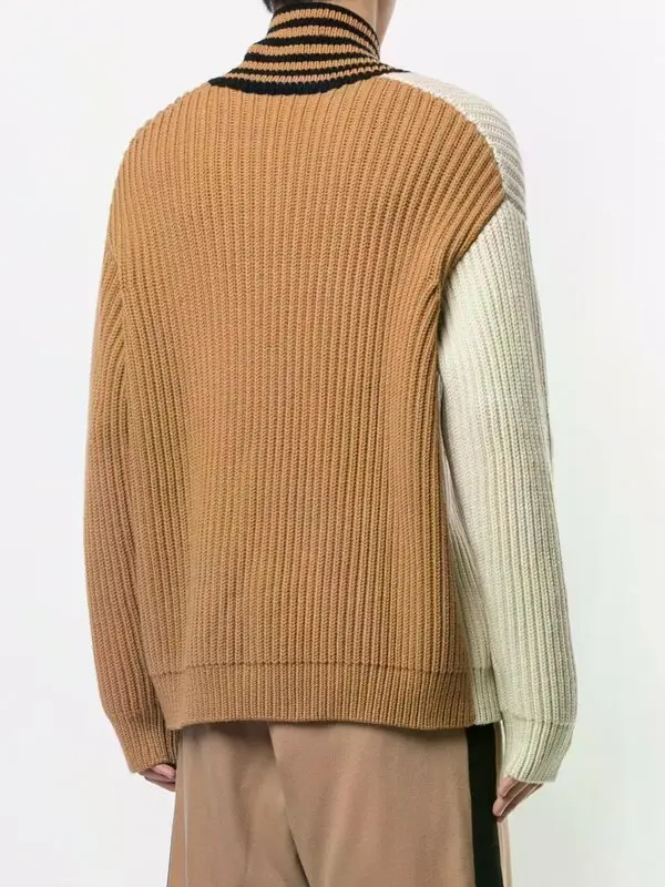PORTS V Colour-block Panelled Sweater