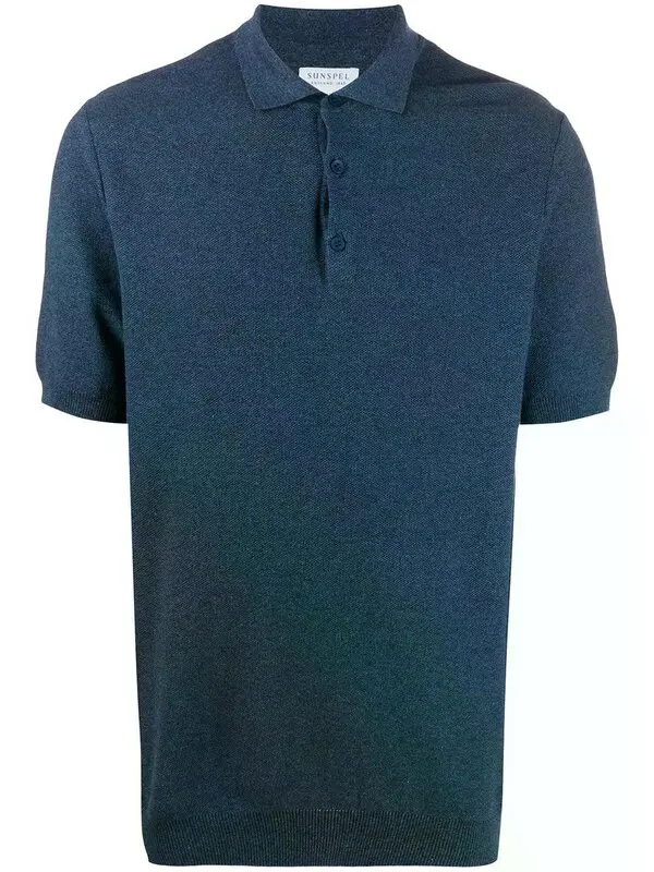 Sunspel Textured Polo Shirt