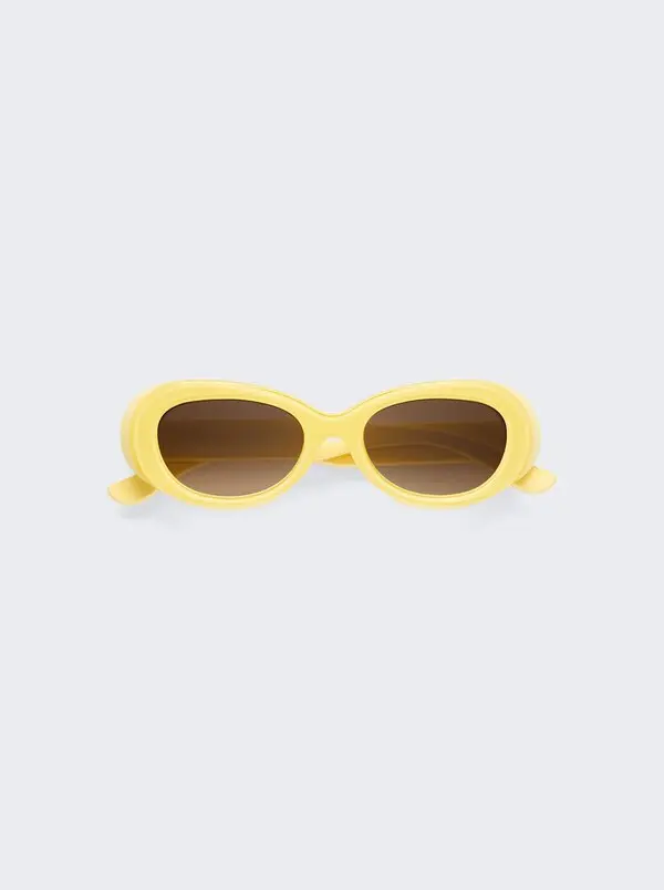 EMMANUELLE KHANH Acetate Cat Eye Sunglasses - Yellow