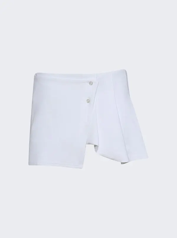 Alexander Wang Pleated Wrap Mini Skirt - White