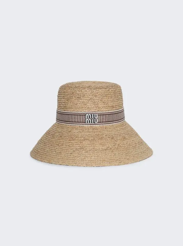 Miu Miu Raffia Sun Hat - Natural