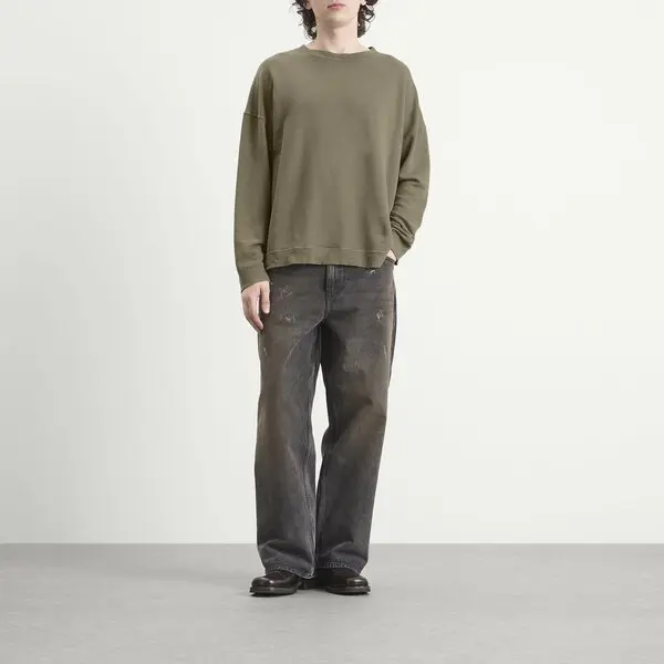 Our Legacy Worn Slack Sweatshirt - Olive