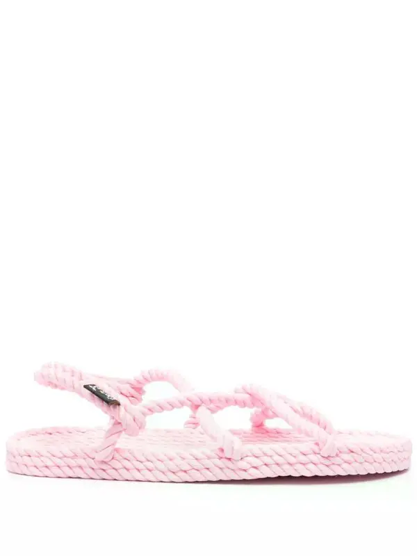NOMADIC STATE OF MIND Twisted Raffia Sandals - Pink