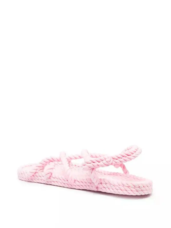 NOMADIC STATE OF MIND Twisted Raffia Sandals - Pink