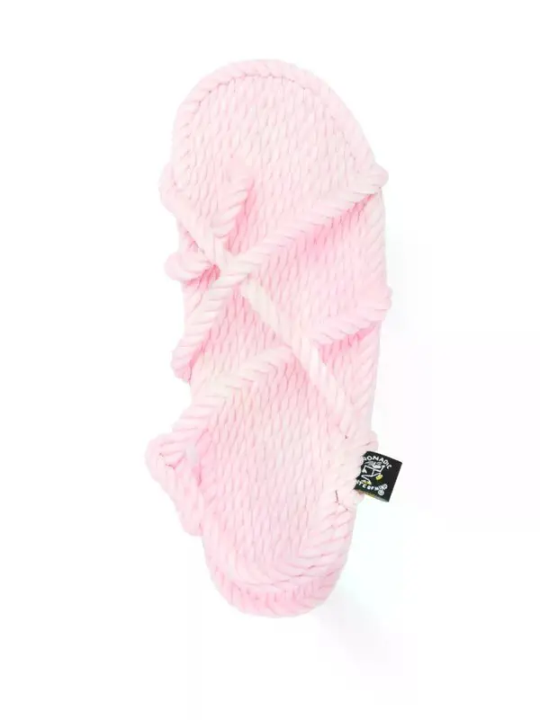 NOMADIC STATE OF MIND Twisted Raffia Sandals - Pink