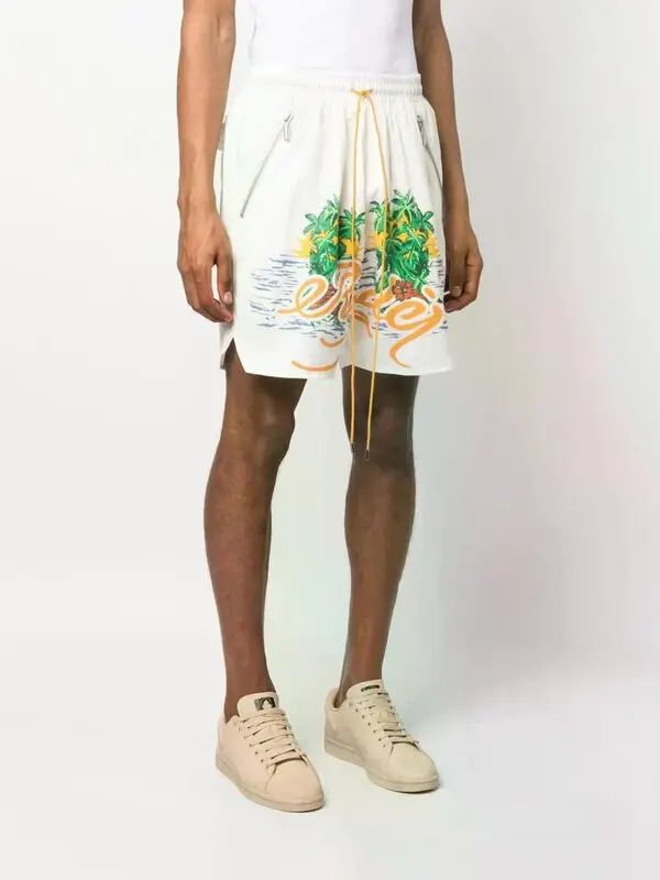 Rhude Graphic-print Drawstring Shorts