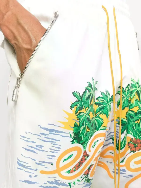 Rhude Graphic-print Drawstring Shorts
