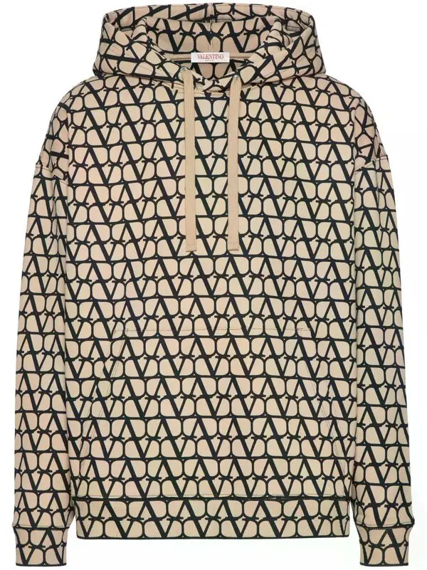 Valentino Garavani Toile Iconographe Cotton Hoodie - Neutrals