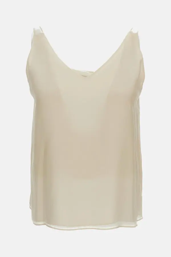 HUI Thin-strap Silk Top