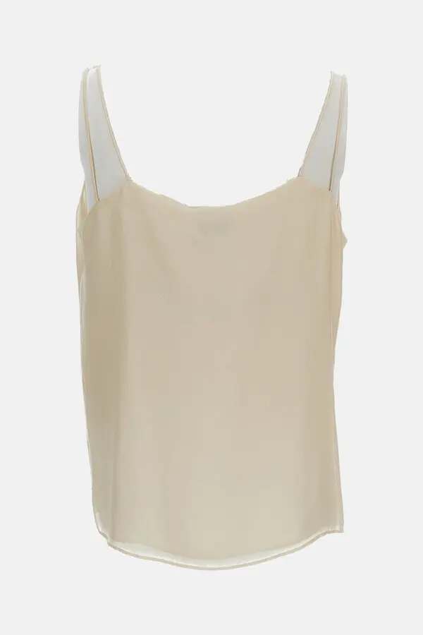 HUI Thin-strap Silk Top
