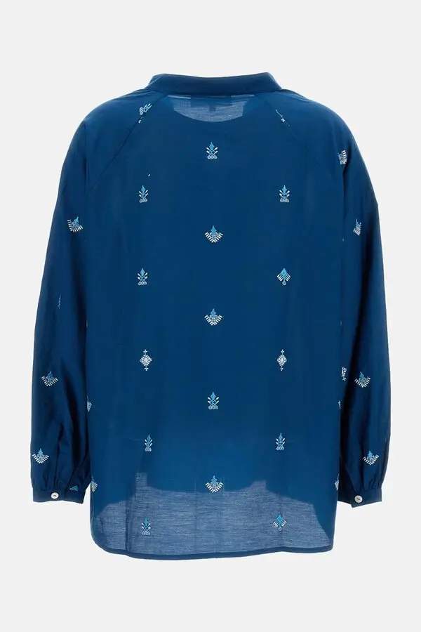 EMPORIO SIRENUSE Ilizia Ballerina Blouse - Blue