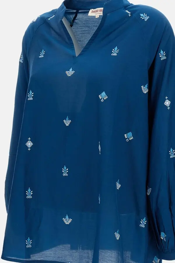 EMPORIO SIRENUSE Ilizia Ballerina Blouse - Blue