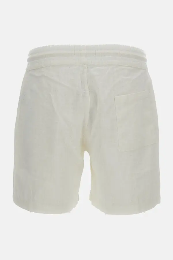 Portuguese Flannel Trousers With Natural Ramie Embroidery