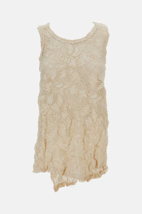 Comme Des Garçons Sleeveless Top - White