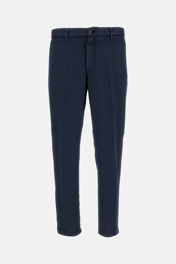 BRIGLIA 1949 Linen Trousers - Blue