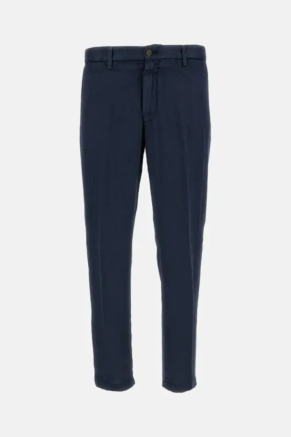 BRIGLIA 1949 Linen Trousers - Blue