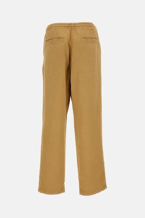 Paul Smith Drawstring Linen-blend Trousers - Beige