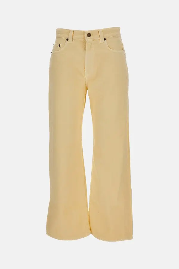 HAIKURE Winny Twill Wide Leg Jeans - Beige