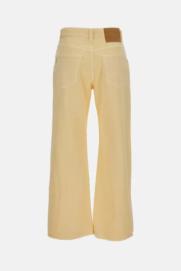 HAIKURE Winny Twill Wide Leg Jeans - Beige