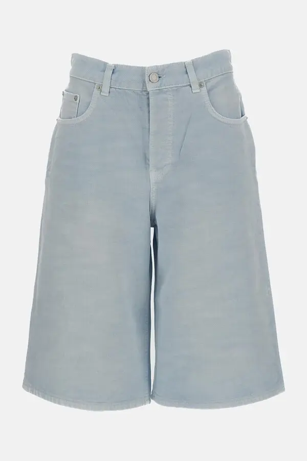 HAIKURE Wide-leg Bermuda Shorts - Sky Blue