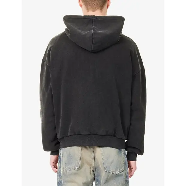 GODMADE Logo-print Zip-up Cotton Hoodie
