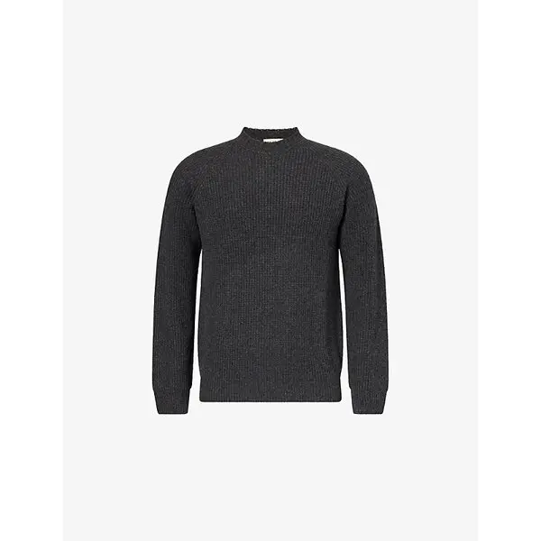 John Smedley Oxnard Crewneck Cashmere And Wool-blend Jumper - Dark Ash