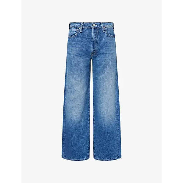 MOTHER The Dodger Button Flood Straight-leg Denim Jeans