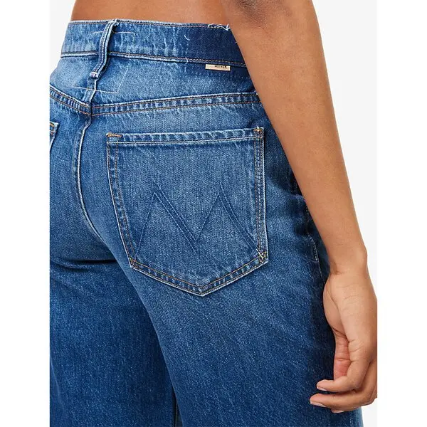 MOTHER The Dodger Button Flood Straight-leg Denim Jeans