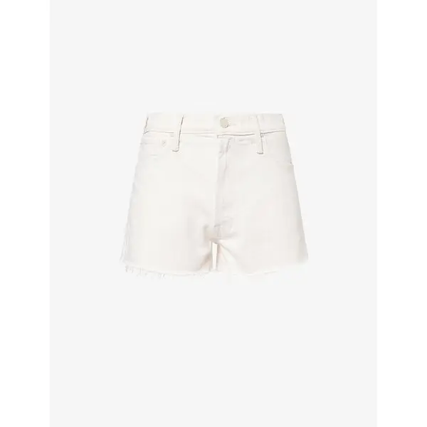 MOTHER The Dodger Frayed Denim Shorts