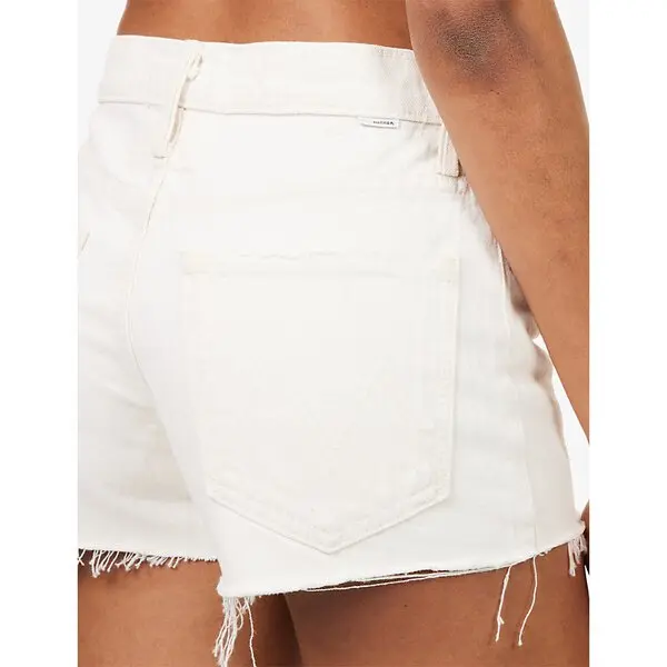 MOTHER The Dodger Frayed Denim Shorts