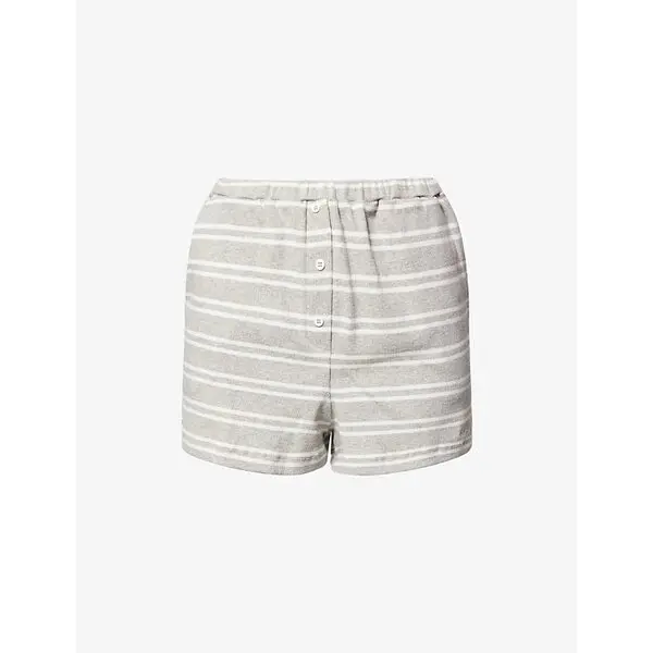 4TH & RECKLESS Chelsea Stripe Cotton-jersey Shorts