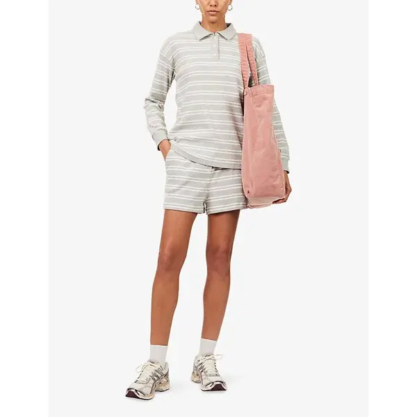 4TH & RECKLESS Chelsea Stripe Cotton-jersey Shorts