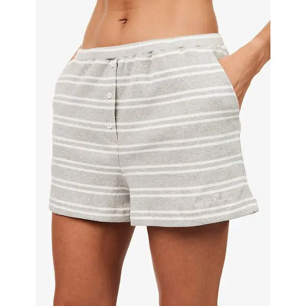 4TH & RECKLESS Chelsea Stripe Cotton-jersey Shorts