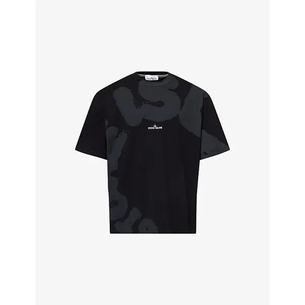 Stone Island Whirlwind Logo Cotton T-shirt
