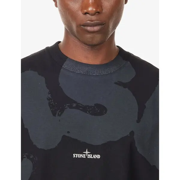 Stone Island Whirlwind Logo Cotton T-shirt