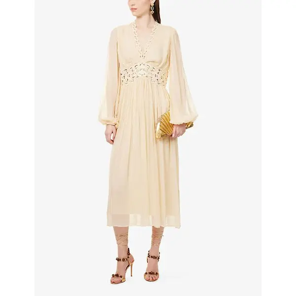 Zimmermann Lace Trimmed Midi Dress