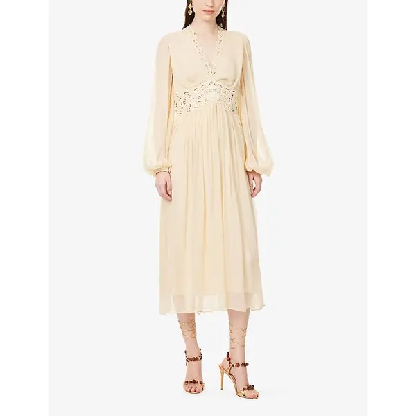 Zimmermann Lace Trimmed Midi Dress