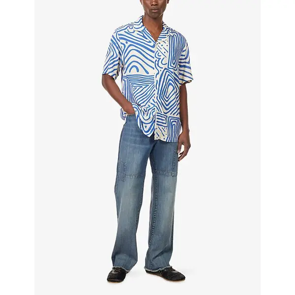 Oas Eldovado Graphic-pattern Woven Shirt